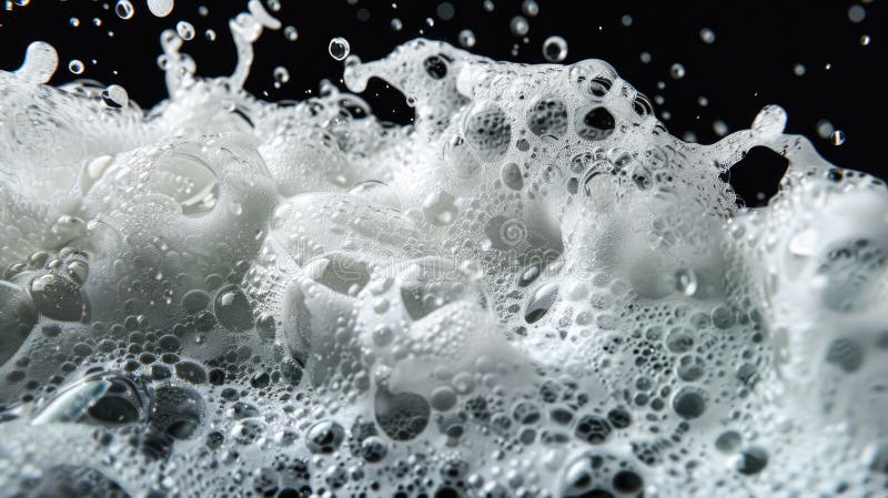 A Close-up View of a Foamy Surface with Numerous Bubbles, Great for Use ...