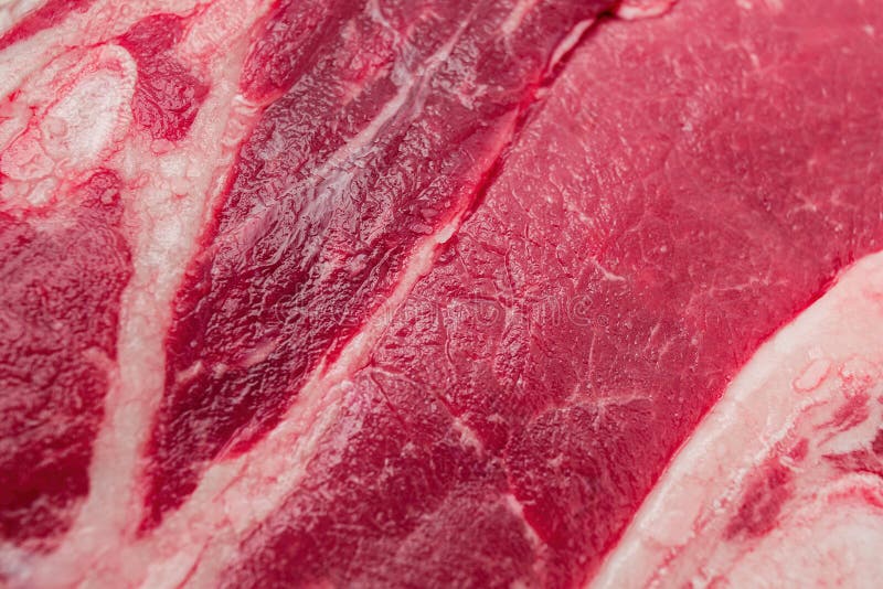 Close-up of Raw Beef with Rich Marbling Stock Image - Image of farming ...