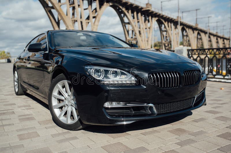 Close Up View of the Front Light in a Luxury Car Stock Image - Image of ...