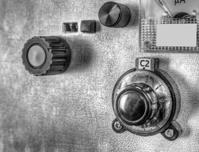 Front Panel of a High Frequency Power Amplifier with Vacuum Tubes Stock ...