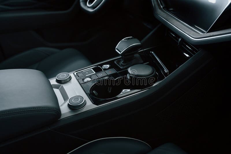 Close Up View of Front Panel of Modern New Car Stock Photo - Image of ...