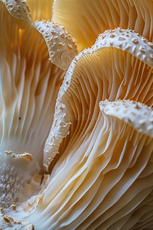 Close-up View of Fungal Cap S Underside Stock Image - Image of ...
