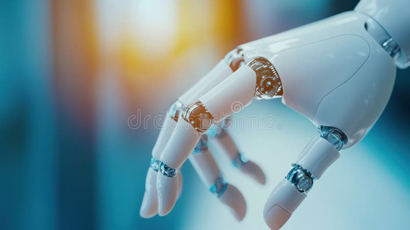 Close-Up View of a Futuristic Robotic Hand in a High-Tech Environment ...