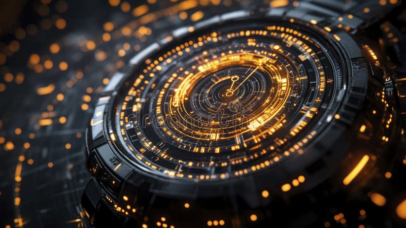 Close-up View of a Futuristic Technological Interface Stock ...