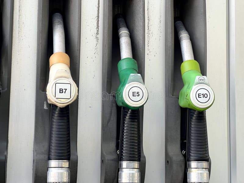 Close-up View of Gas Pumps at a Gas Station in Spain Stock Photo ...