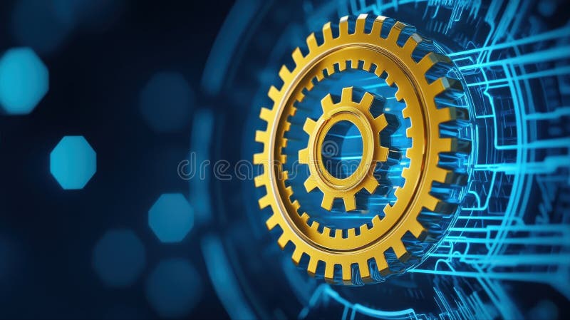 Close-up View of a Gear Wheel Symbolizing Mechanism and Engineering in ...