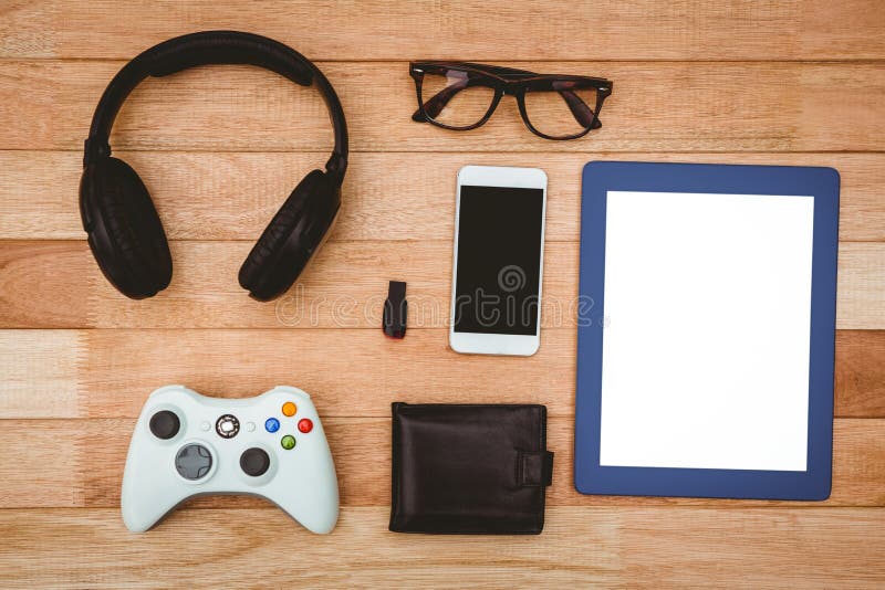 Close Up View of Geeks Stuff Stock Image - Image of digital, phone ...