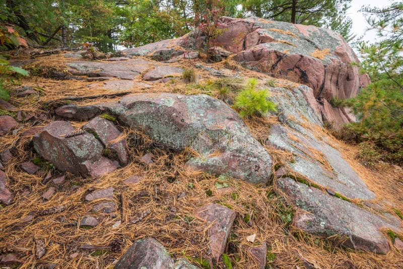 Close Up View of Geological Structures at Killarney Provincial Park ...