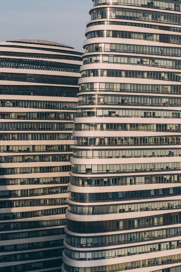 Glass Window Wall Background of a Modern City High-rise Building Stock ...