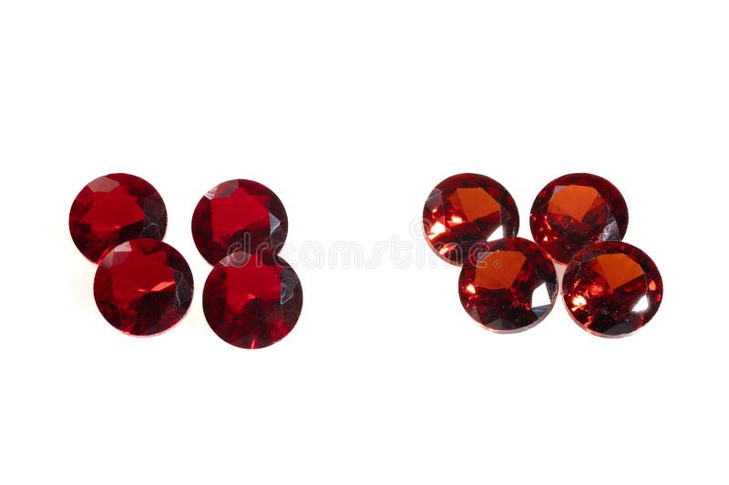 A Close-Up View of Gleaming Red Gems Arranged in Symmetry Stock Image ...