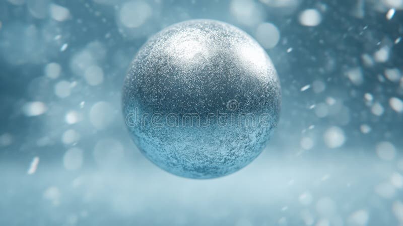 A Close-up View of a Gleaming Silver Sphere Suspended in the Air ...