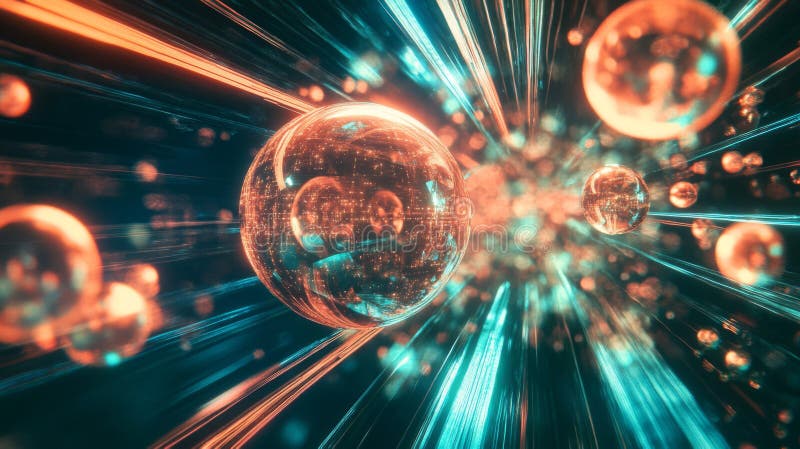 A Close-Up View of a Glowing Orb Surrounded by Streaks of Light and ...