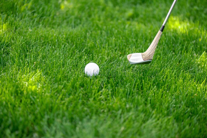 Close Up View of Golf Club and Ball Stock Image - Image of close ...