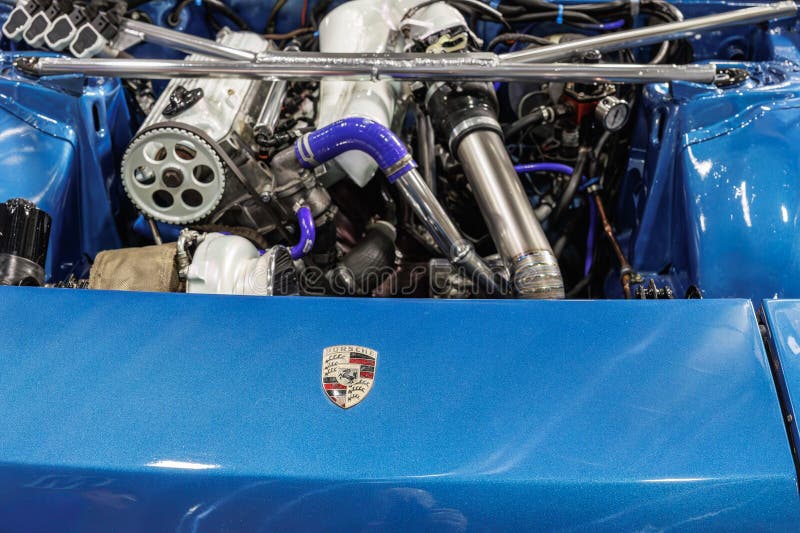 Close-up View of a Grand Touring Competition Car Engine Editorial Image ...