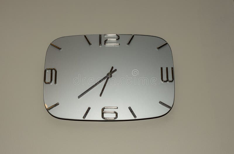 Close Up View of Gray Clock. Time Beautiful Backgrounds. Stock Photo ...