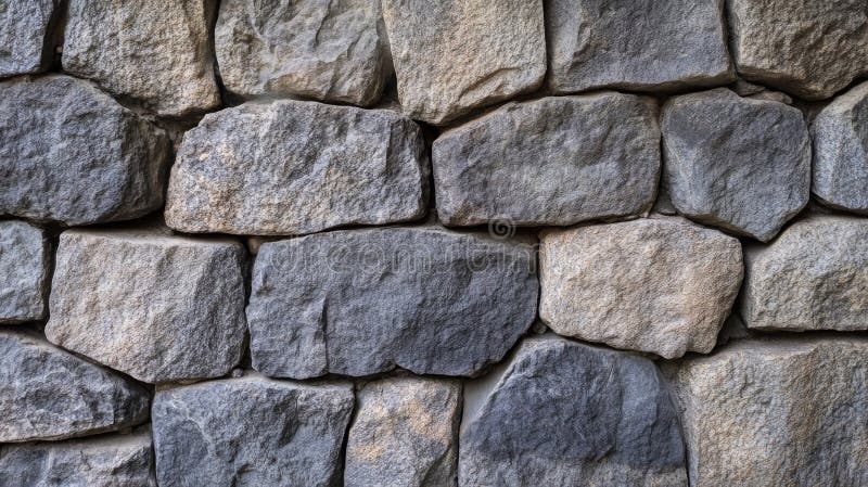 Close-up View of a Gray Stone Wall with Irregularly Shaped Stones Stock ...