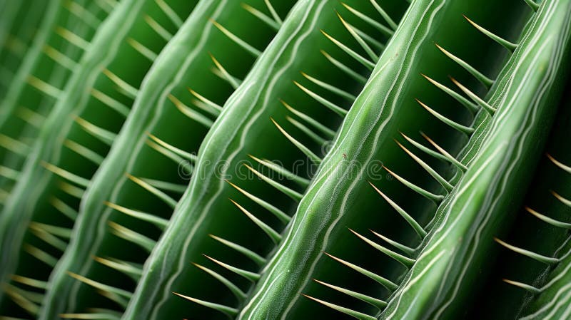 Close Up View of Green Cactus Surface. Neural Network Ai Generated ...