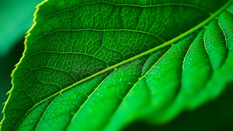 Veins of a Leaf Under Soft Natural Light Stock Illustration ...