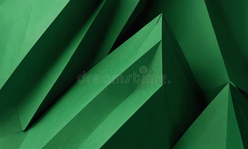 Close-up View Green Paper Sculpture, Featuring Repeating Pattern ...