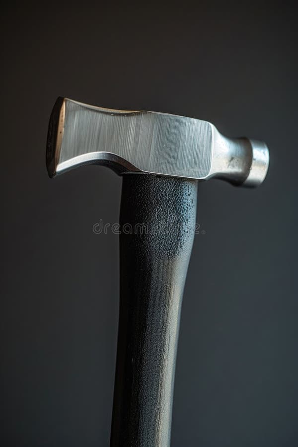Close-up View of a Hammer Attached To the End of a Wooden Stick Stock ...