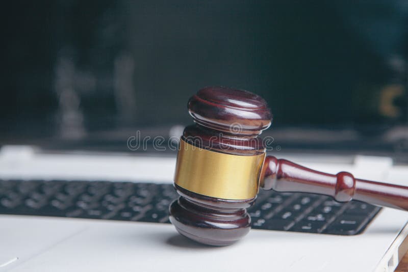 Close Up View of a Hammer and a Computer Keyboard Stock Photo - Image ...