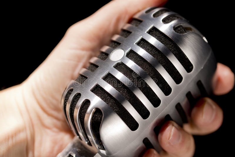 371 Hand Holding Vintage Microphone Stock Photos - Free & Royalty-Free ...