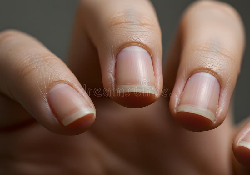 Natural Human Fingernails Close Up Stock Illustration - Illustration of ...