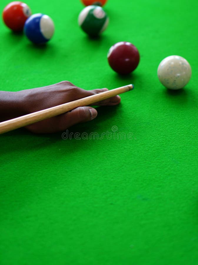 Billiards Game. Group of Friends Playing Pool Together Stock Image ...