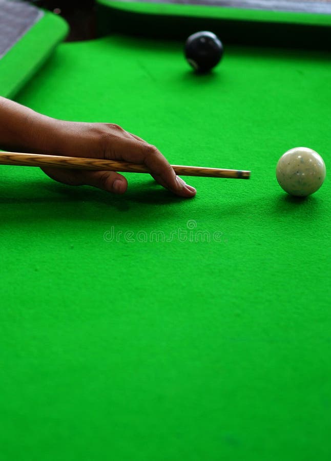 View of Hand of Player Playing Billiards Game Stock Photo - Image of ...
