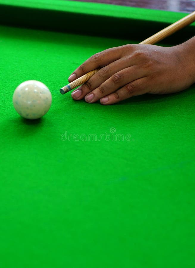 Billiards Game. Group of Friends Playing Pool Together Stock Image ...
