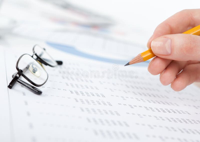 Close Up View of Hand Writing in the Document Stock Photo - Image of ...