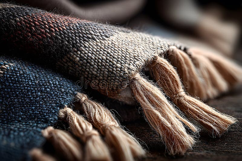 A Close-up View of Handwoven Fabric, Showcasing Intricate Texture and ...