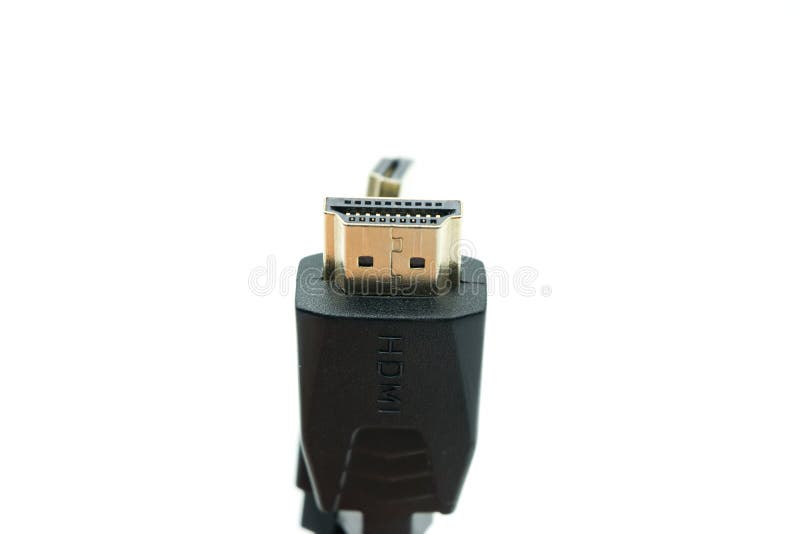 Close-up View of HDMI Cables on a White Background Editorial Stock ...