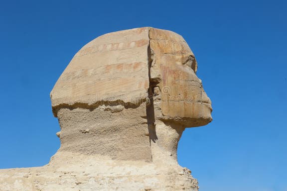 Close-up View of the Head of the Sphinx in the Giza Pyramid Complex in ...