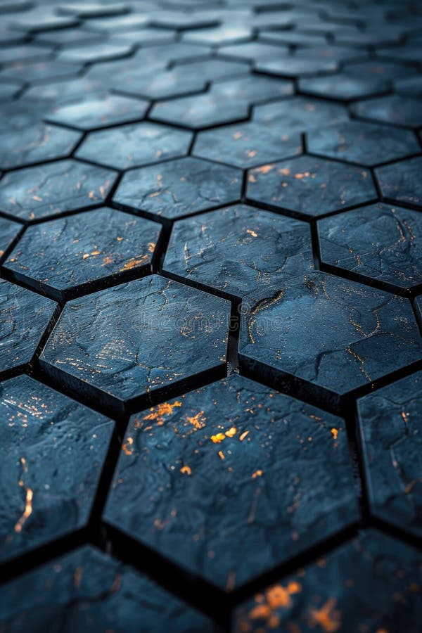 Close Up View of Hexagonal Pattern Stock Photo - Image of pattern ...