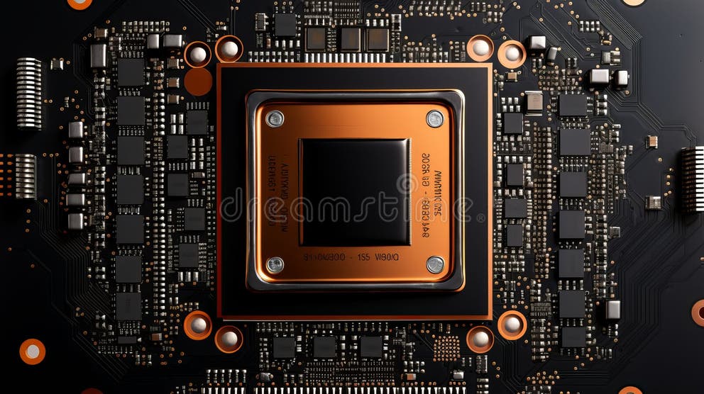 Close-up View of a High-performance Computer Graphics Processing Unit ...