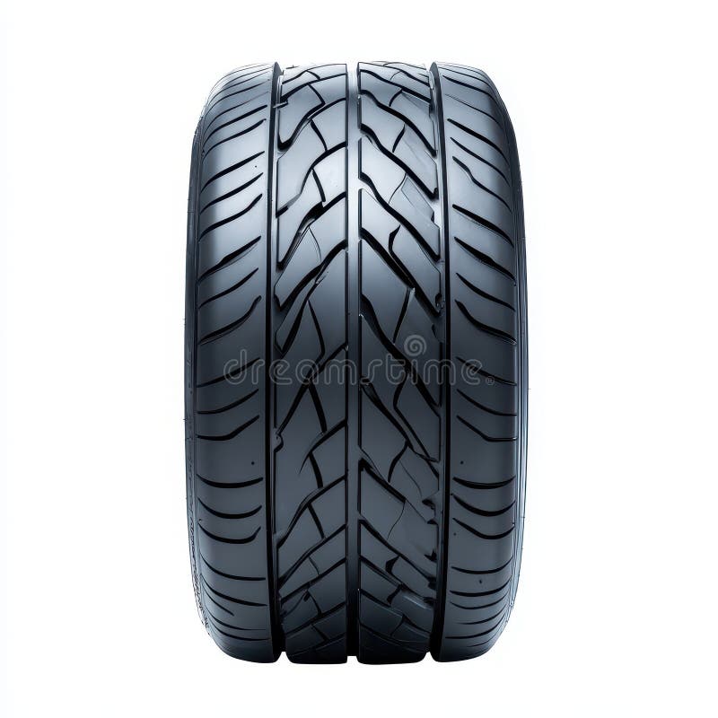 A Close-up View of a High-performance Tire Showcasing Its Tread Pattern ...