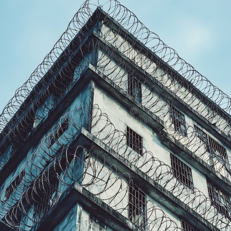 Close-up View of a High-security Building with Multiple Layers of ...