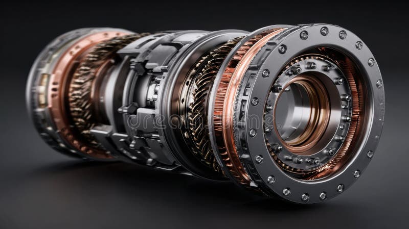 High-Tech Engine Component with Intricate Mechanical Design Stock ...
