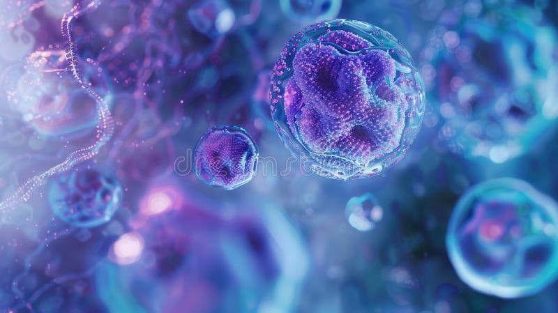 Close-up View Highlighting Cellular Structures, Showcasing Distinct ...