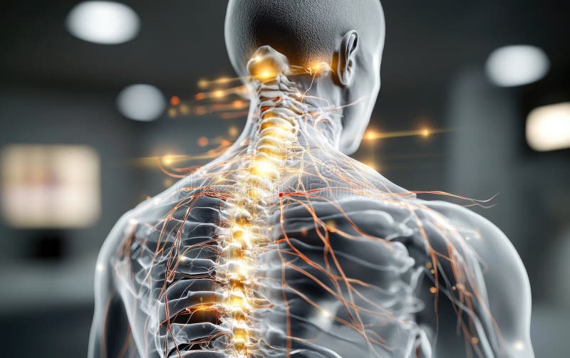 A Close-up View Highlights the Intricate Network of the Spinal Cord and ...