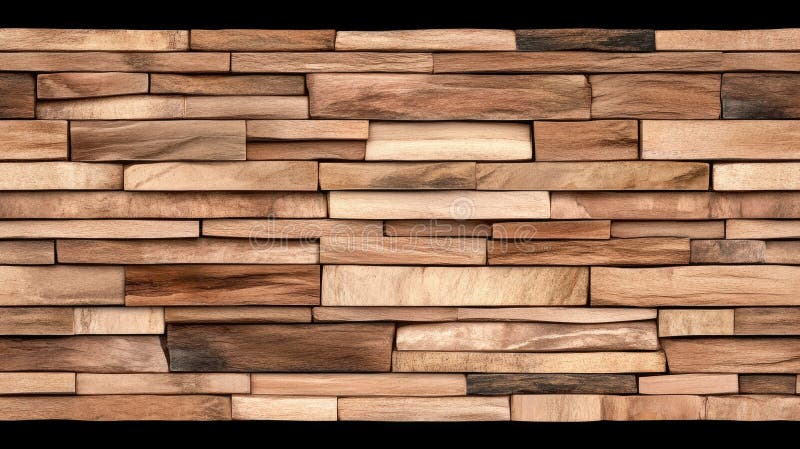 This Close-up View Highlights a Modern Stone Cladding Wall Featuring a ...