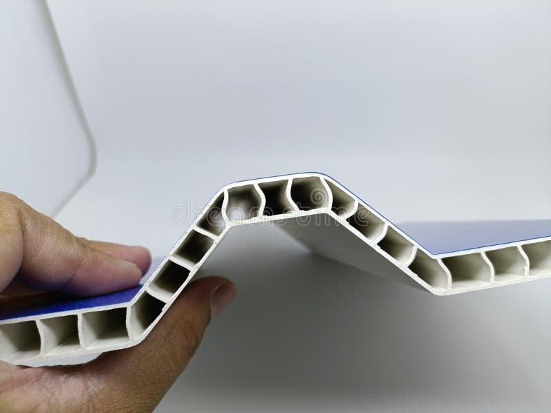 Close-Up of Hollow Plastic Panel with Structural Design Stock Image ...