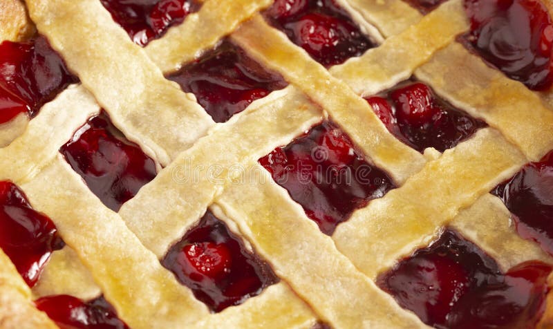 Close Up View of a Homemade Cherry Pie Stock Photo - Image of fruit ...