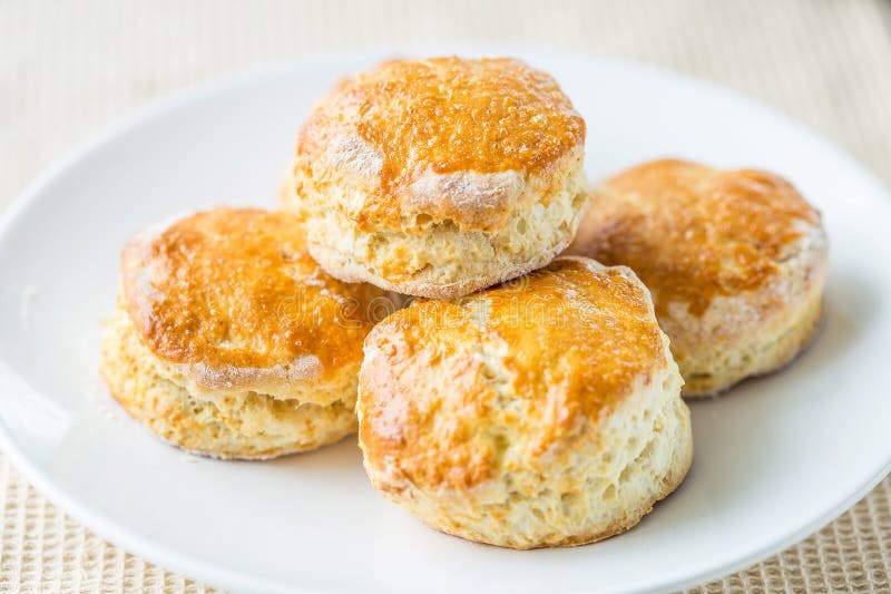 Close Up View of Homemade Scones on the Plate Stock Photo - Image of ...