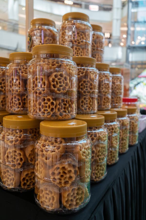Close-up View of the Honeycomb Cookies Selling at the Booth Stock Image ...