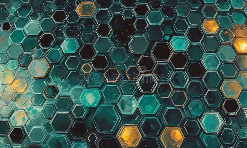 Close-up View Honeycomb Pattern, Featuring Repeating Hexagonal Design ...