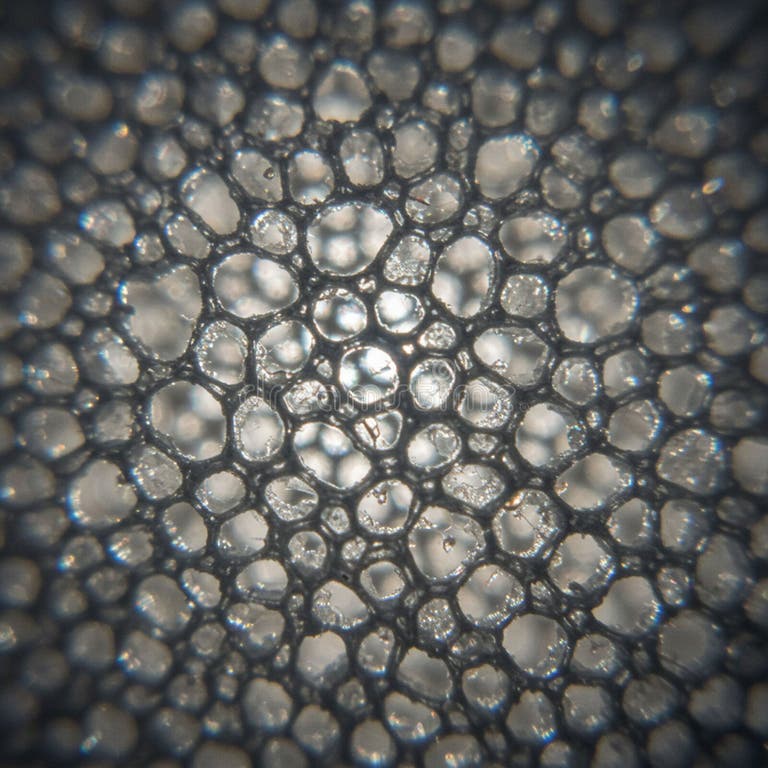 Close-up View of a Honeycomb Pattern, Likely a Microscopic Image of ...