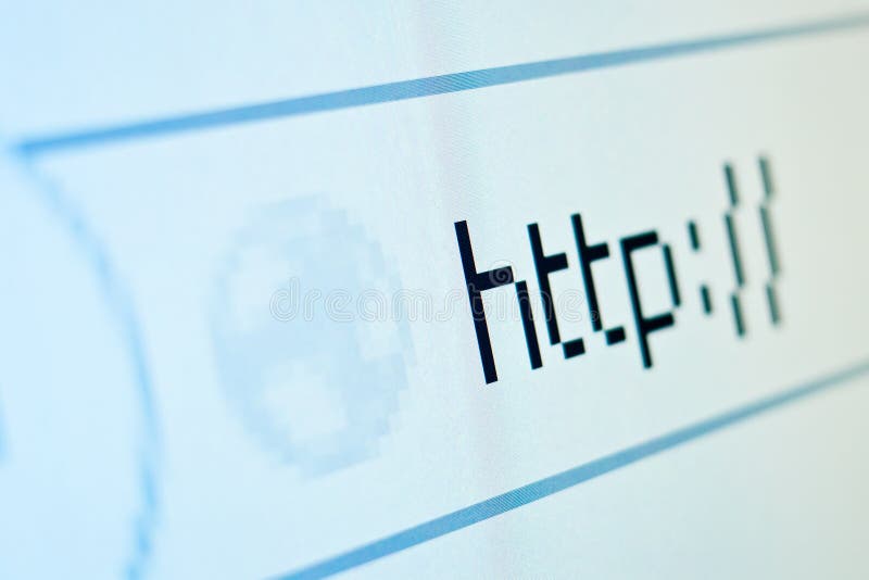 Close-up View of Http Sign on the LCD Screen Stock Image - Image of ...