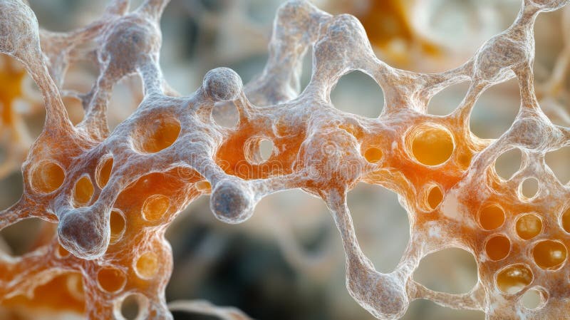 Close-Up View of Human Cell Structure with Intricate Details Stock ...